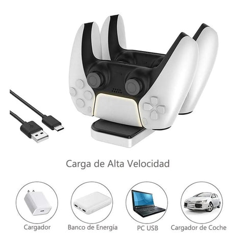Base Cargador Ps5 Iplay Para Dualsense Slot De 2 Controles - LhuaStore ...
